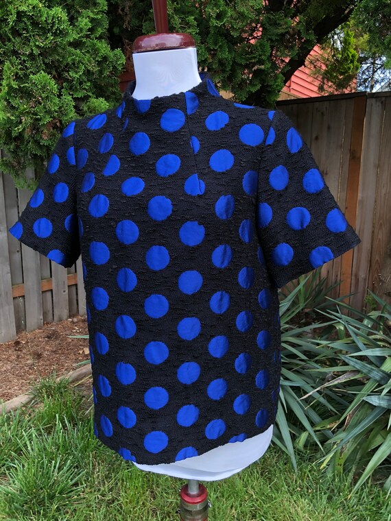 Wool Brocade Short Sleeve MOD Winter Blouse Top SUNO … - Gem