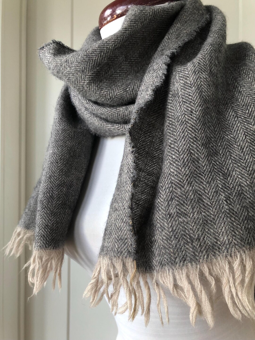 Wool Tweed Zig Zag Chevron Herringbone Stripe Woven Lambswool Thin ...