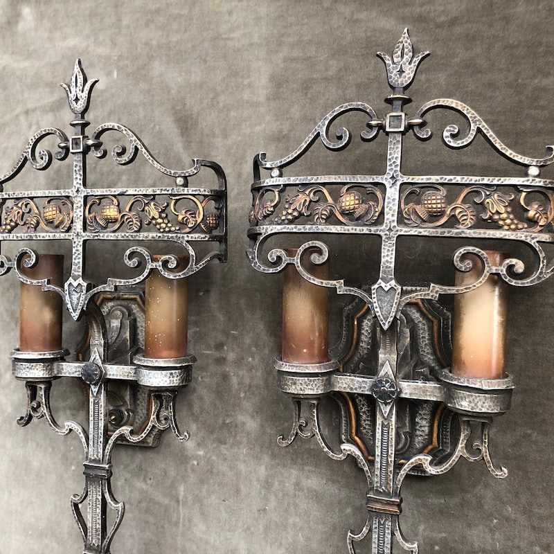 Antique Wall Sconce Plate - Etsy