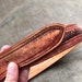 60s 70s Wide Soft Brick Rust Brown Leather Belt Retro Square Steel ...
