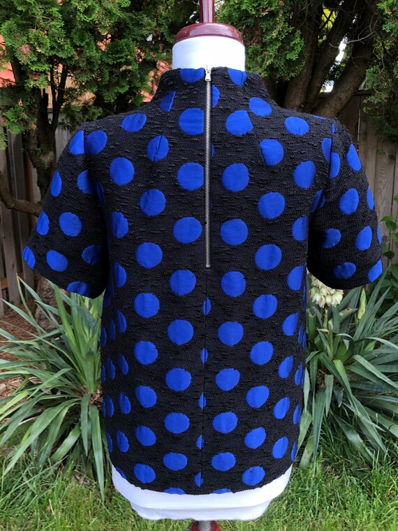 Wool Brocade Short Sleeve MOD Winter Blouse Top SUNO … - Gem