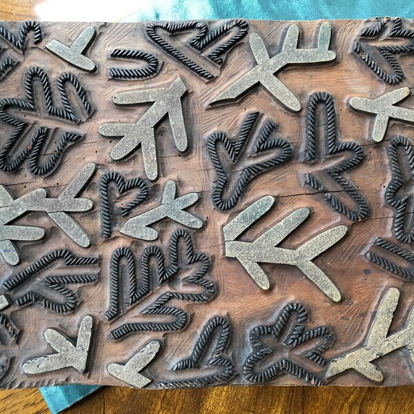 Antique Wood Textile Stamp - Etsy