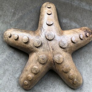 Antique 1920s Handmade Carved Wooden Starfish Seastar Wood Paper Mache ...