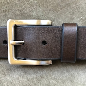 90s Thick Dark Brown Leather Heavy Duty Grunge Belt 1990s Vintage 2x L ...