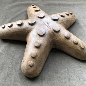 Antique 1920s Handmade Carved Wooden Starfish Seastar Wood Paper Mache ...