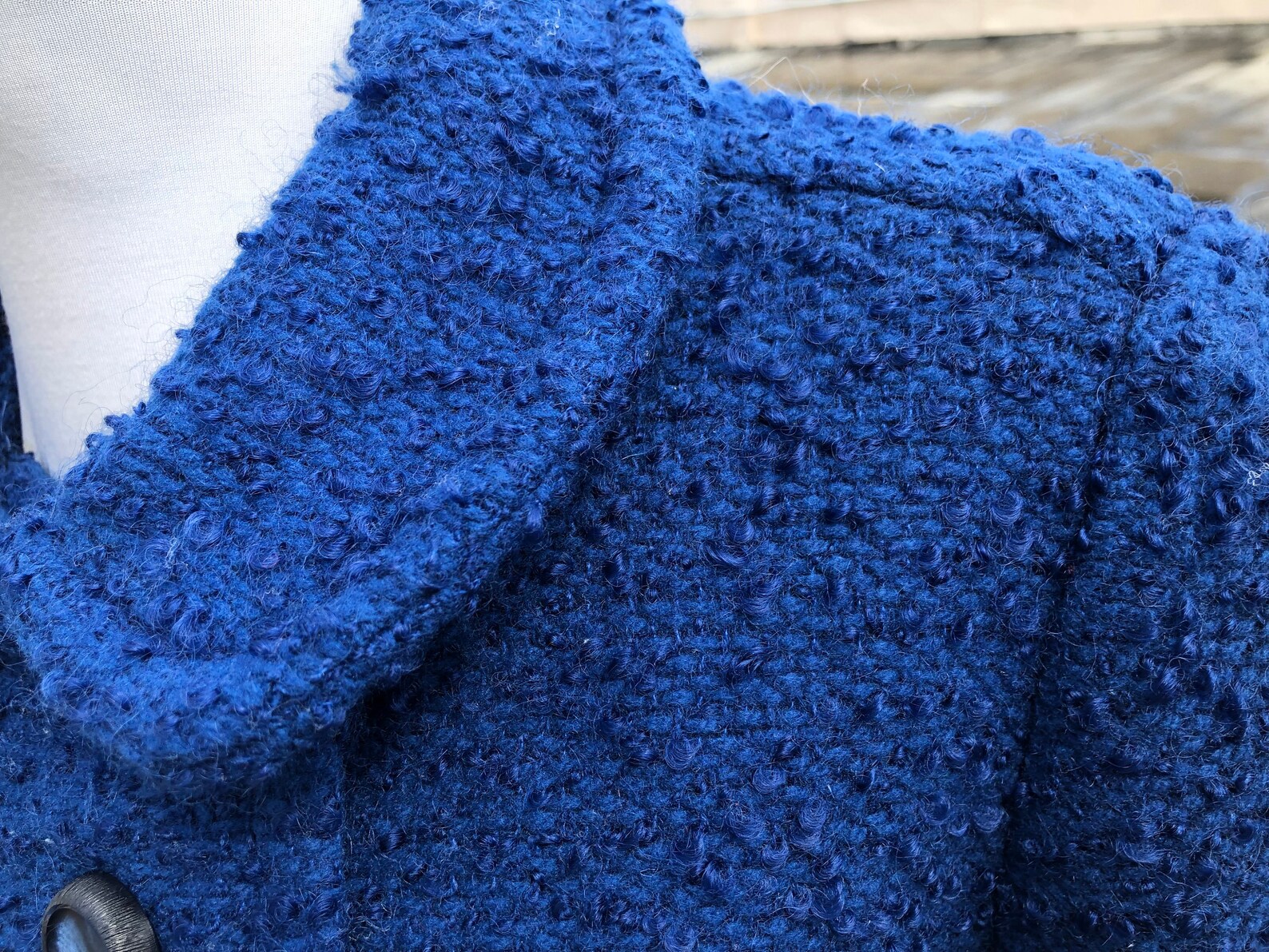 Vtg Deep Marine Blue Tweed Mohair Wool Boucle Nubby Texture - Etsy
