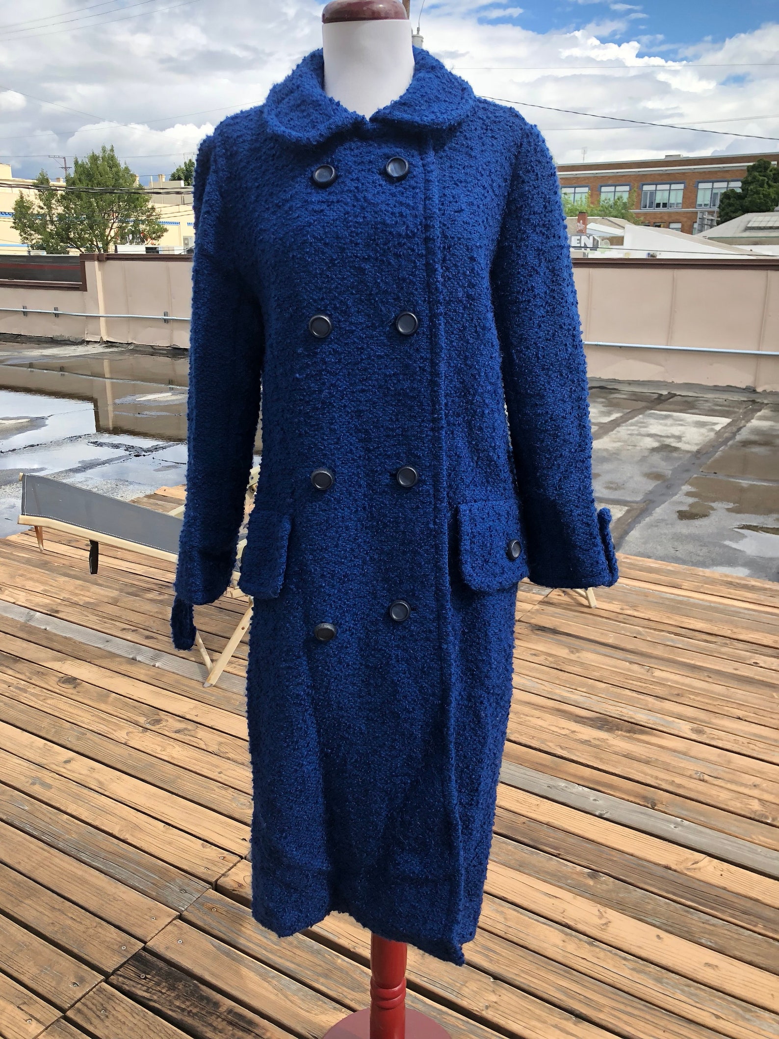 Vtg Deep Marine Blue Tweed Mohair Wool Boucle Nubby Texture - Etsy