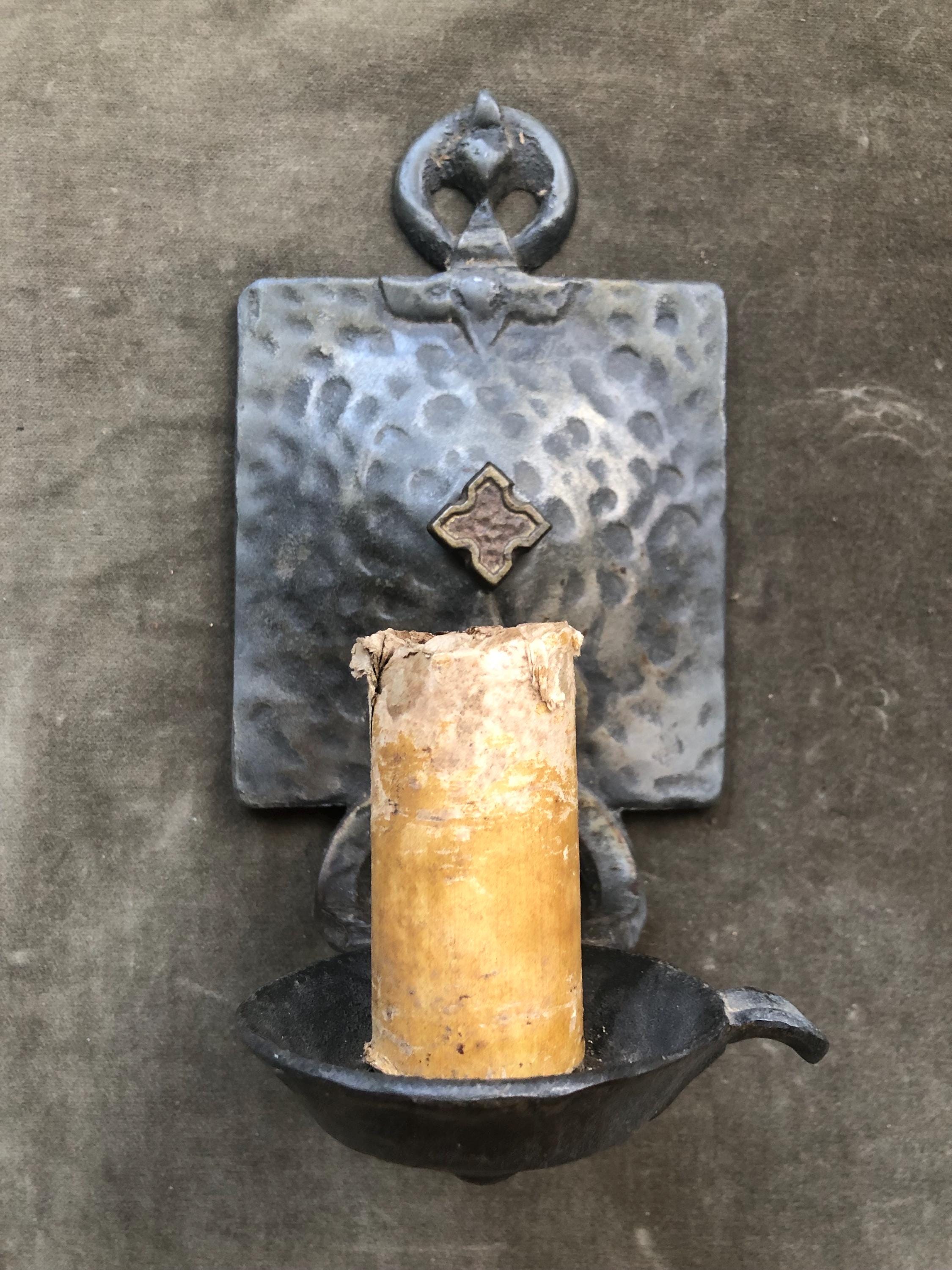 1920s Antique Cast Iron Bronze Electric Wall Mount Sconce Single Light ...