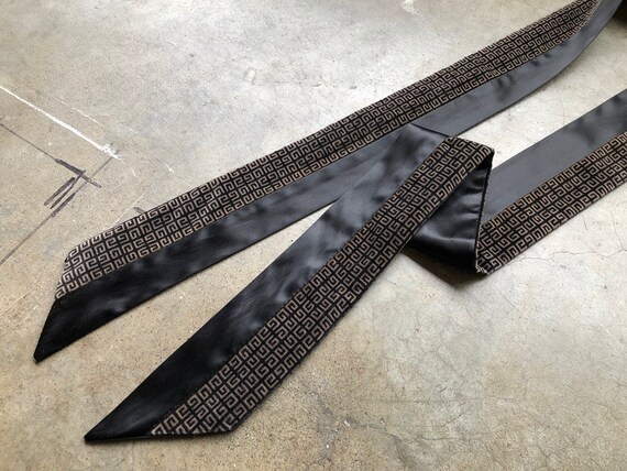 70s 80s Givenchy G Logo Geometric Print Long Skinny N… - Gem