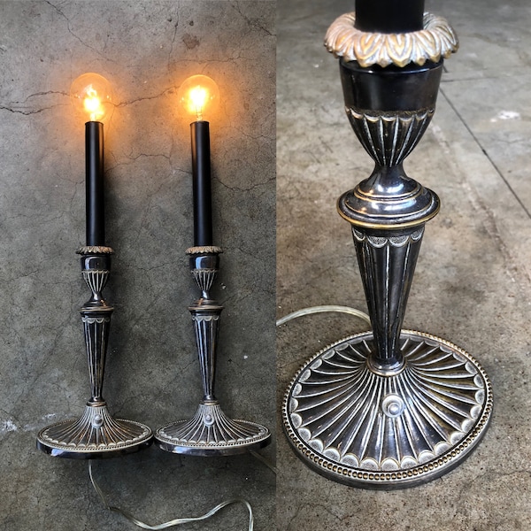 Antique Matching Lamps - Etsy