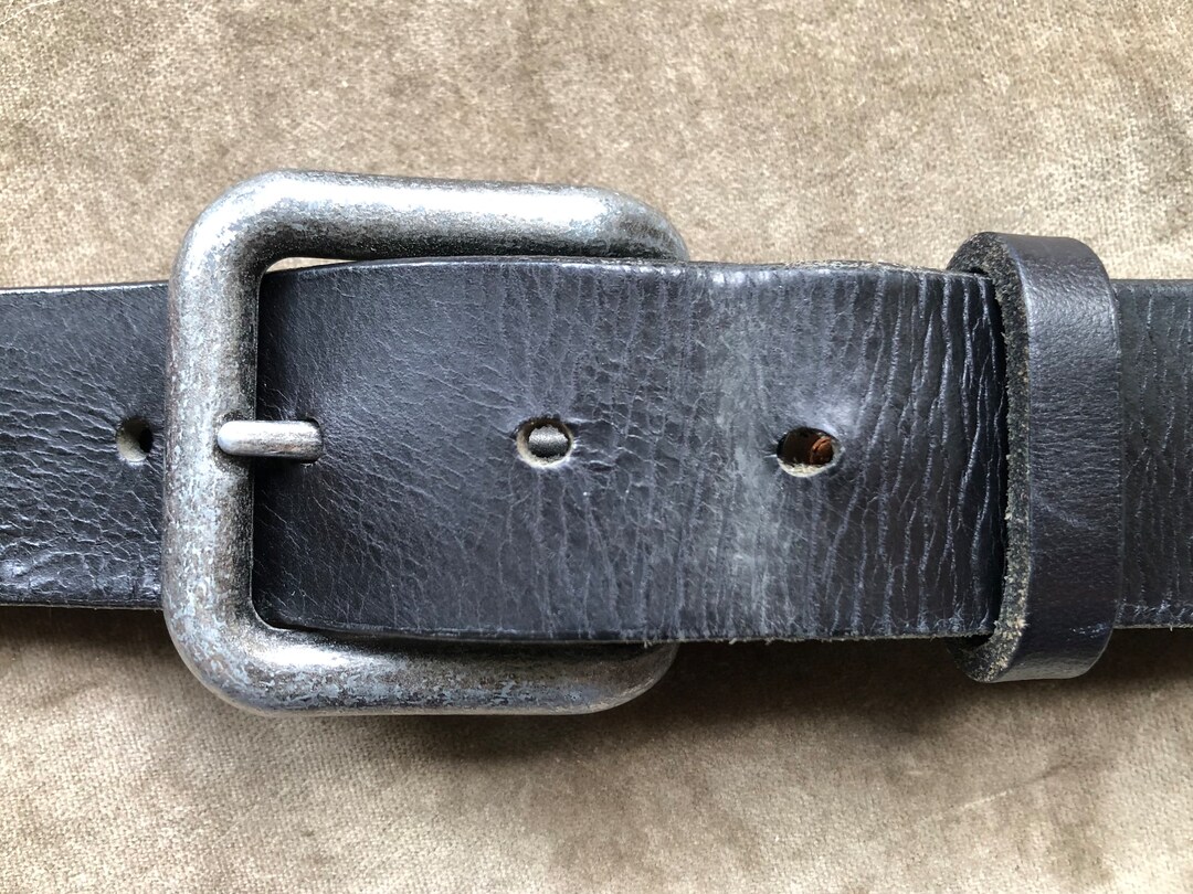 Heavy Duty Thick Black Leather Work Belt Wide Utility S M L Waist 32 34 ...