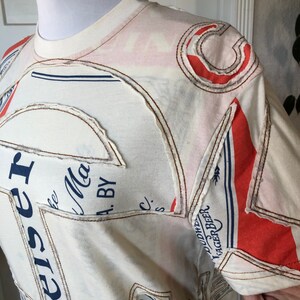 Authentic TELFAR Budweiser Customer Patchwork Sewn Tee T-shirt Unisex ...