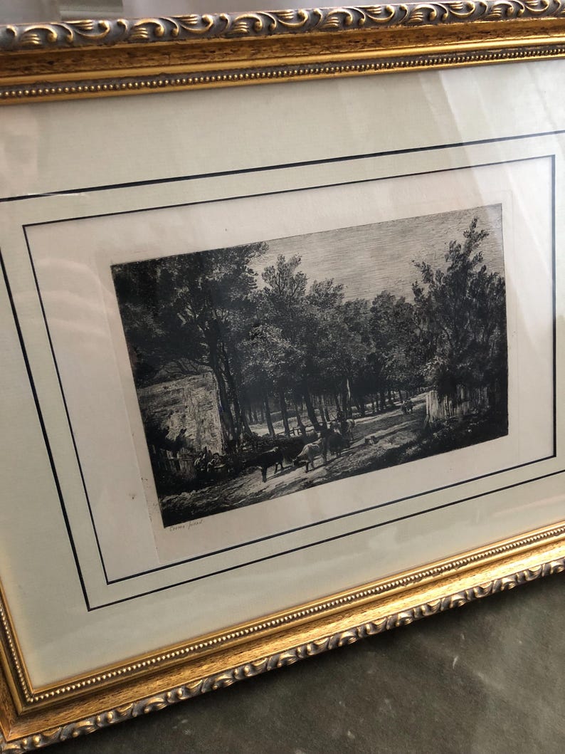 1800s Antique Original Etching Fine Art Pastoral Norfolk England ...