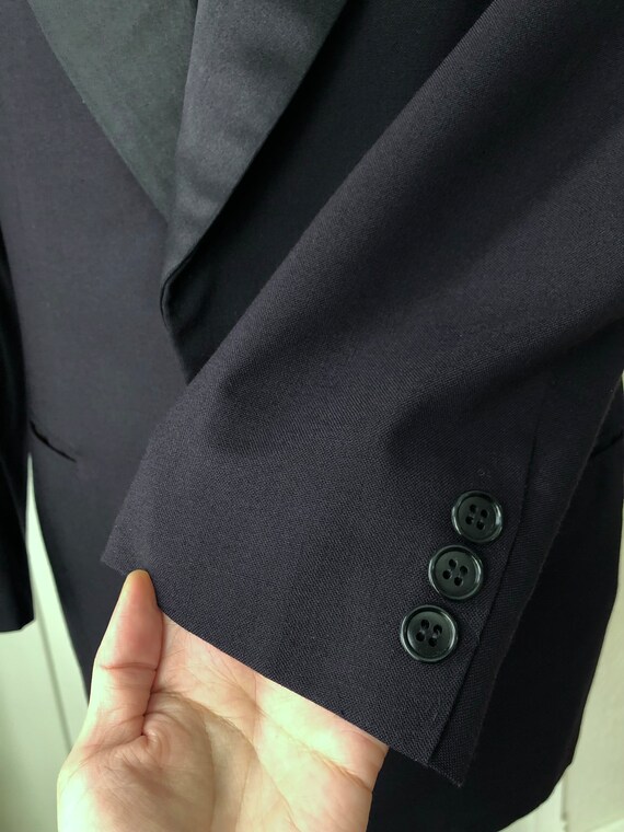 1930s Midnight Blue Antique Wool Tuxedo Dinner Jacket… - Gem