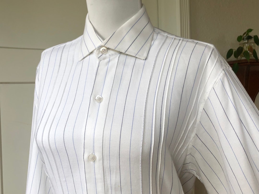 Handmade Cotton Woven English Spread Collar Oxford Button up Shirt Long ...