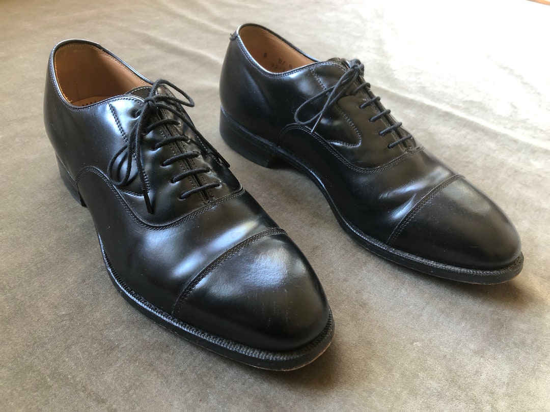 Johnston & Murphy Optima Black Cap Toe Mens Polished Dress Shoes US ...