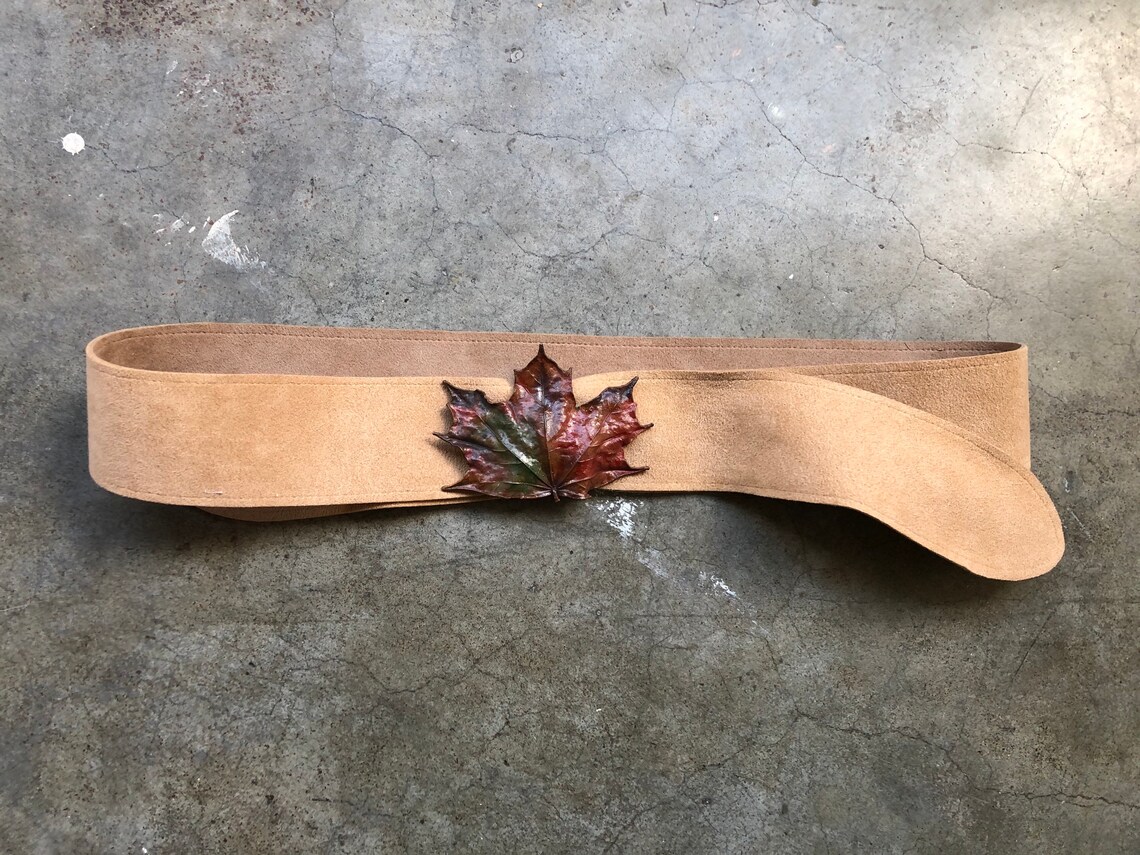 Vintage Realistic Maple Leaf Autumn Fall Fashion Belt Faux - Etsy