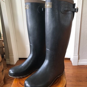 RARE Japanese Daiichi Gomu Soft Black Rubber Packable Foldable Tall ...