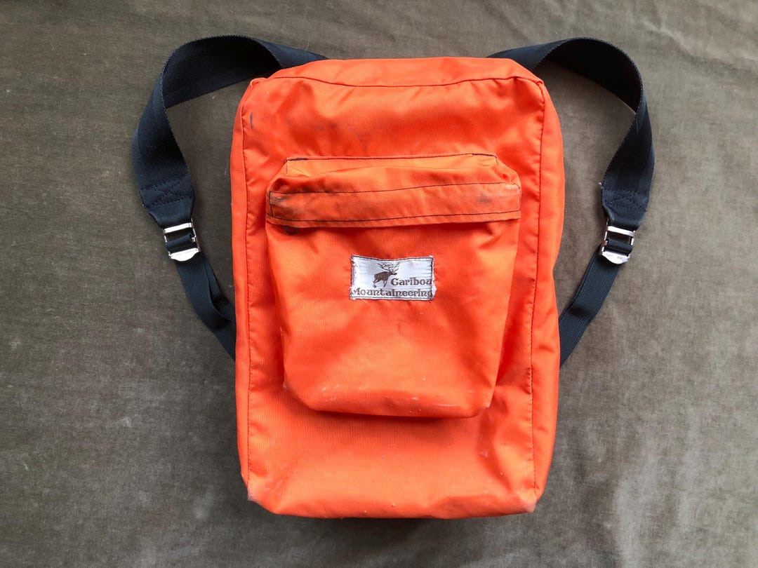 1980s Caribou Mountaineering Small Orange Backpack Vintage Worn Canvas ...