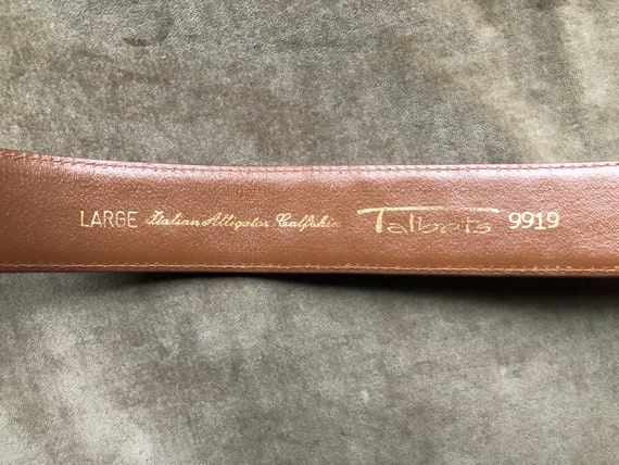 90s Calfskin Leather Croc Embossed Rust Honey Brown F… - Gem