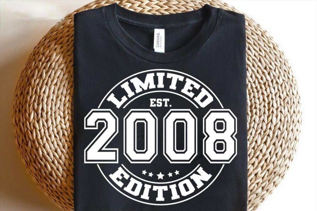 Vintage Limited Edition 2008 Svg Png, Retro 2008 Svg Png, Retro 17th ...