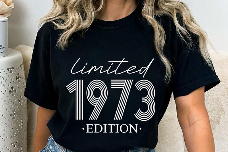 Vintage 1973 Limited Edition Png Svg, Man 52nd Birthday Svg Png, Woman ...