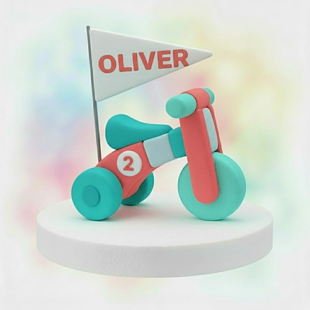 Custom Cake Topper Tricycle - Kids Birthday Decoration - Etsy