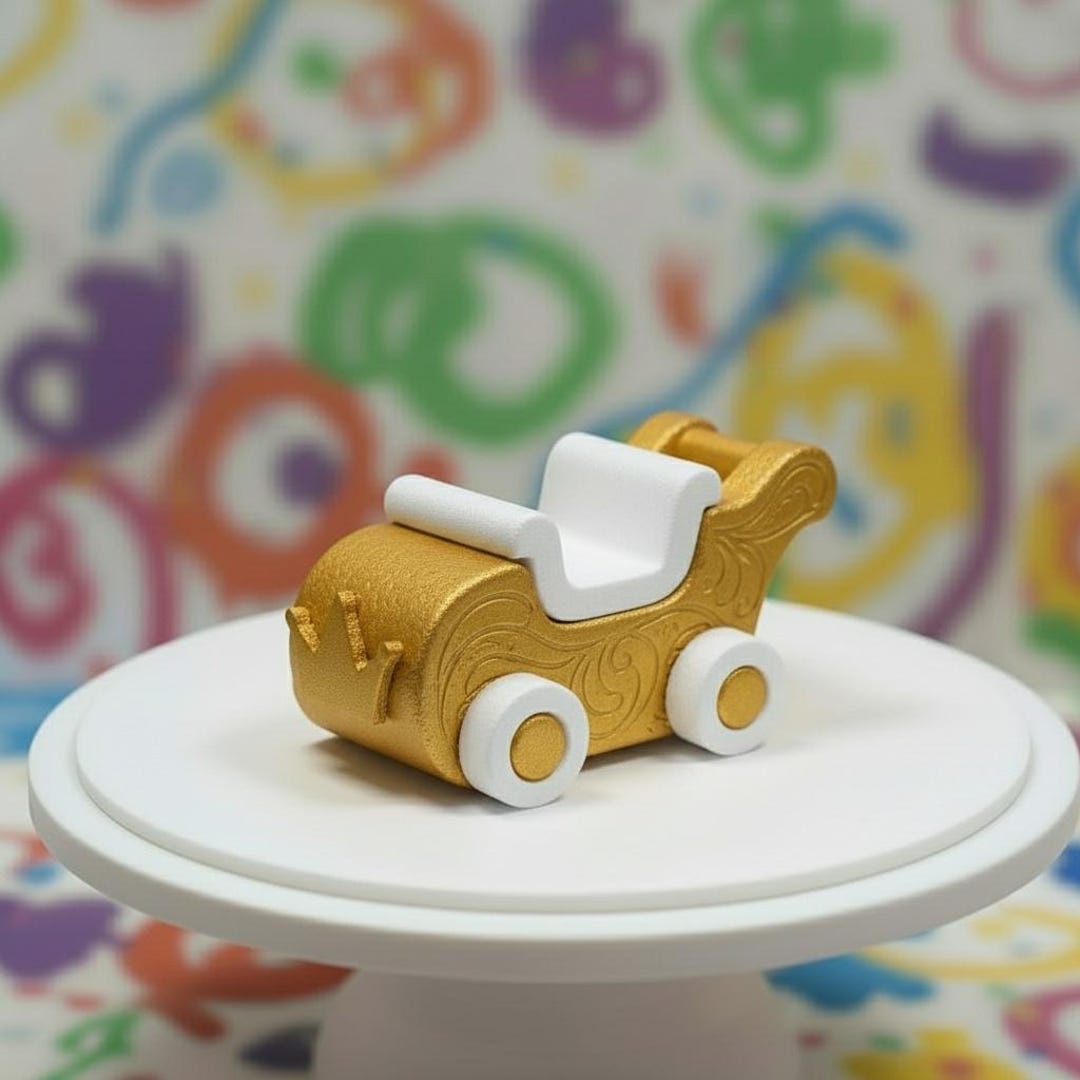 Personalized Baby Chariot Cake Topper | Double as Baby Gender Reveal - Etsy