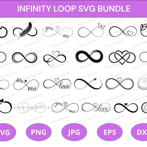 Infinity Love SVG Bundle: Wedding Sign, T-shirt Design (digital ...