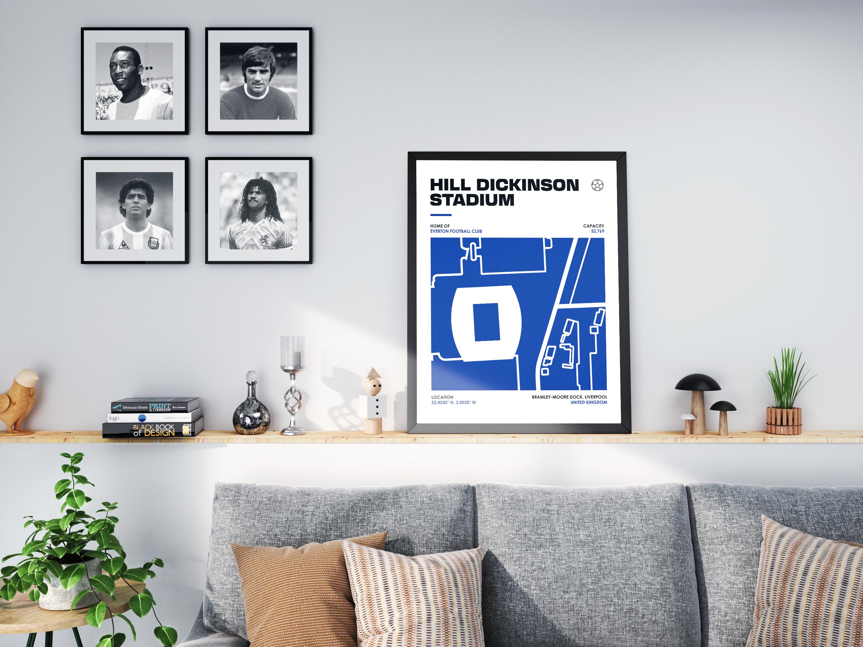 Hill Dickinson Stadium Poster | Everton Wall Art | Minimalist Football ...