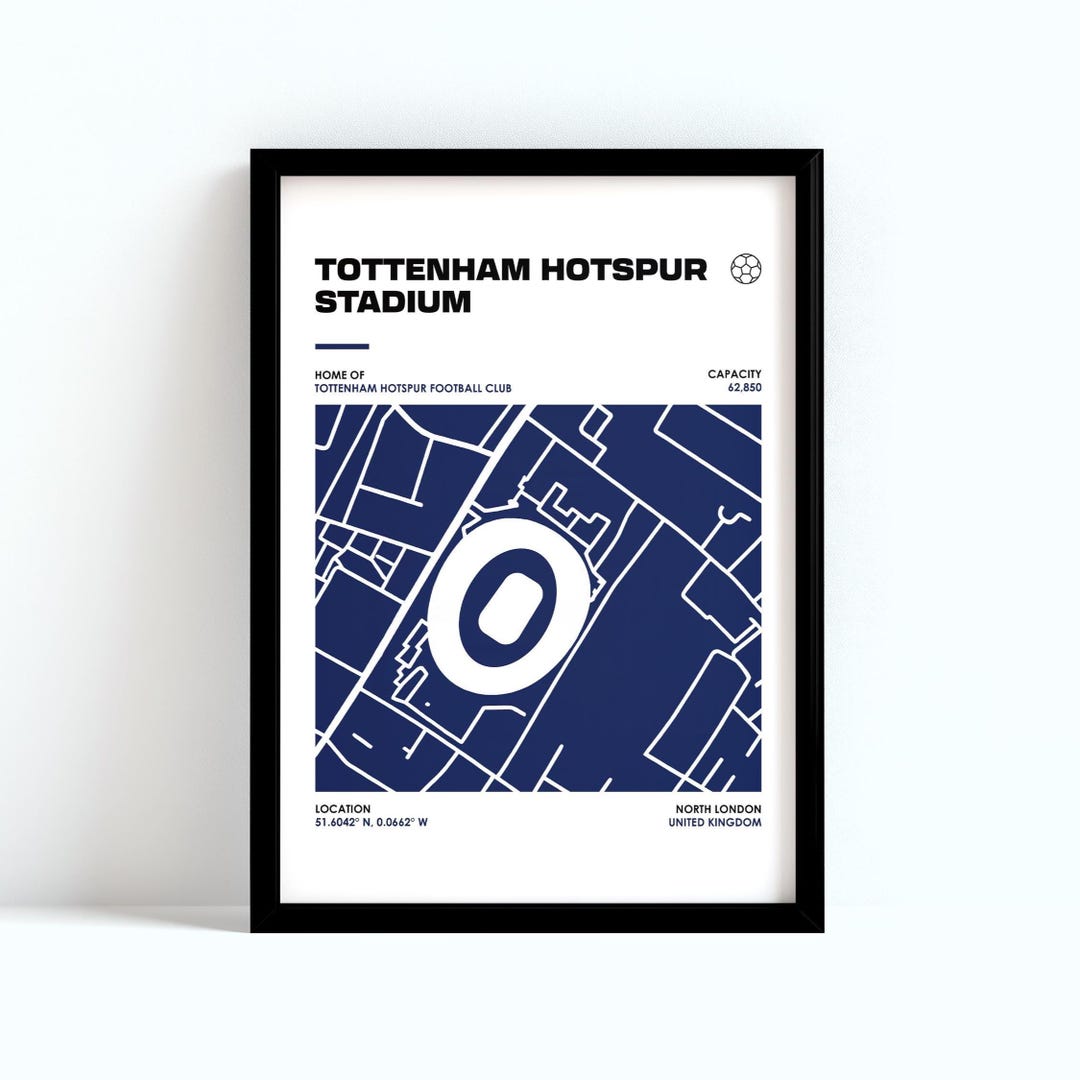 Tottenham Hotspur Stadium Poster | Spurs Wall Art | Minimalist Football ...