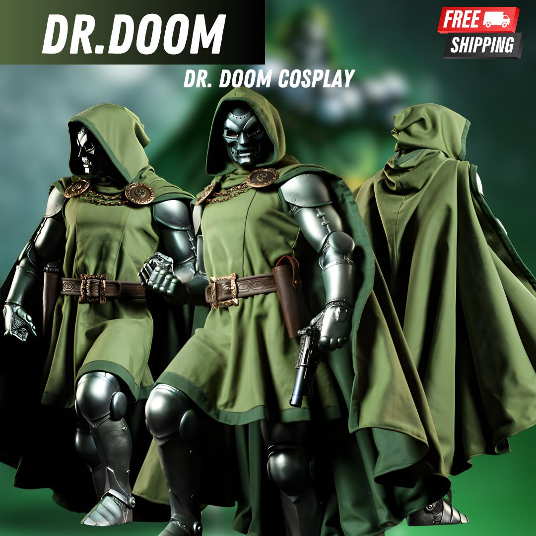 Dr. Doom Cosplay Costume Set | Handmade Canvas Coat & Cloak - Doom is ...