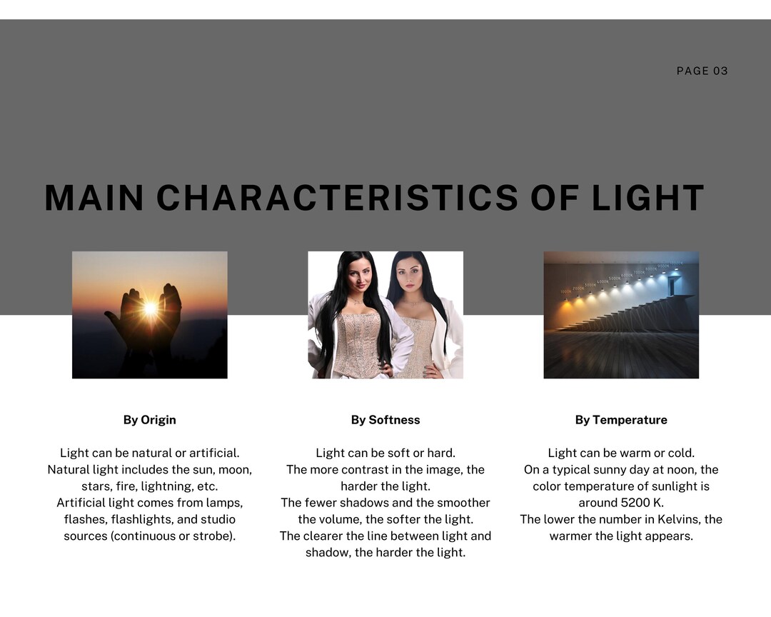 Light Guide for Portrait Photography | Prolight PDF | Lighting Basics ...