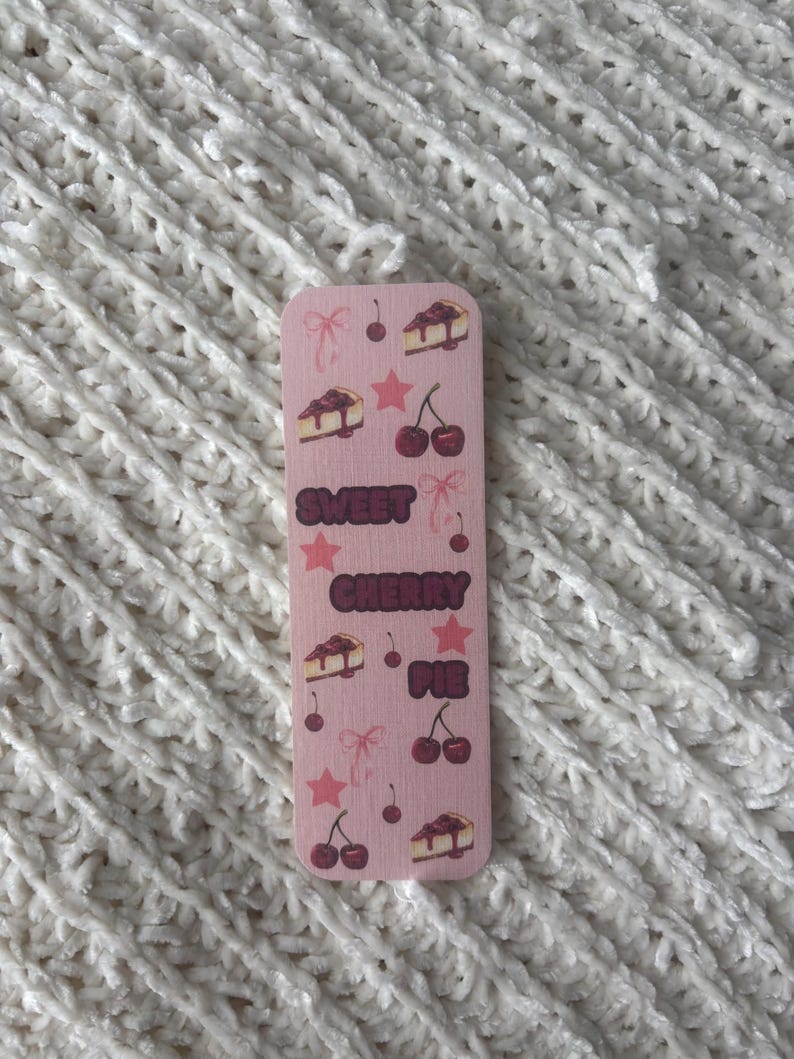 Sweet Cherry Pie Bookmark | Book Lover Accessory | Reader Gift | off ...