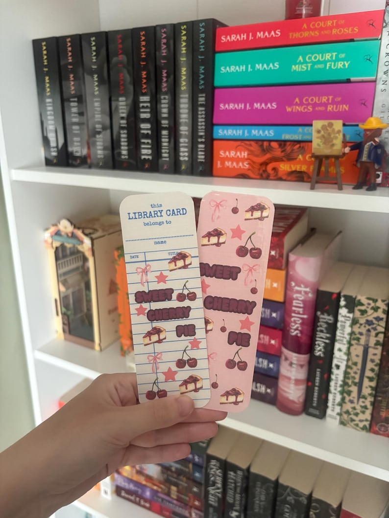 Sweet Cherry Pie Bookmark | Book Lover Accessory | Reader Gift | off ...
