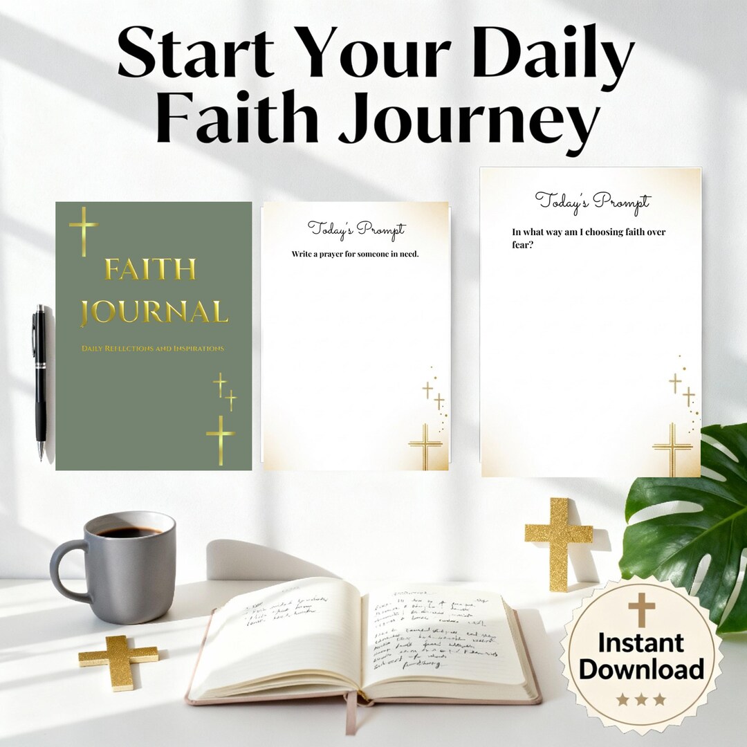 Faith Journal Printable: Daily Christian Reflection Prompts (PDF ...