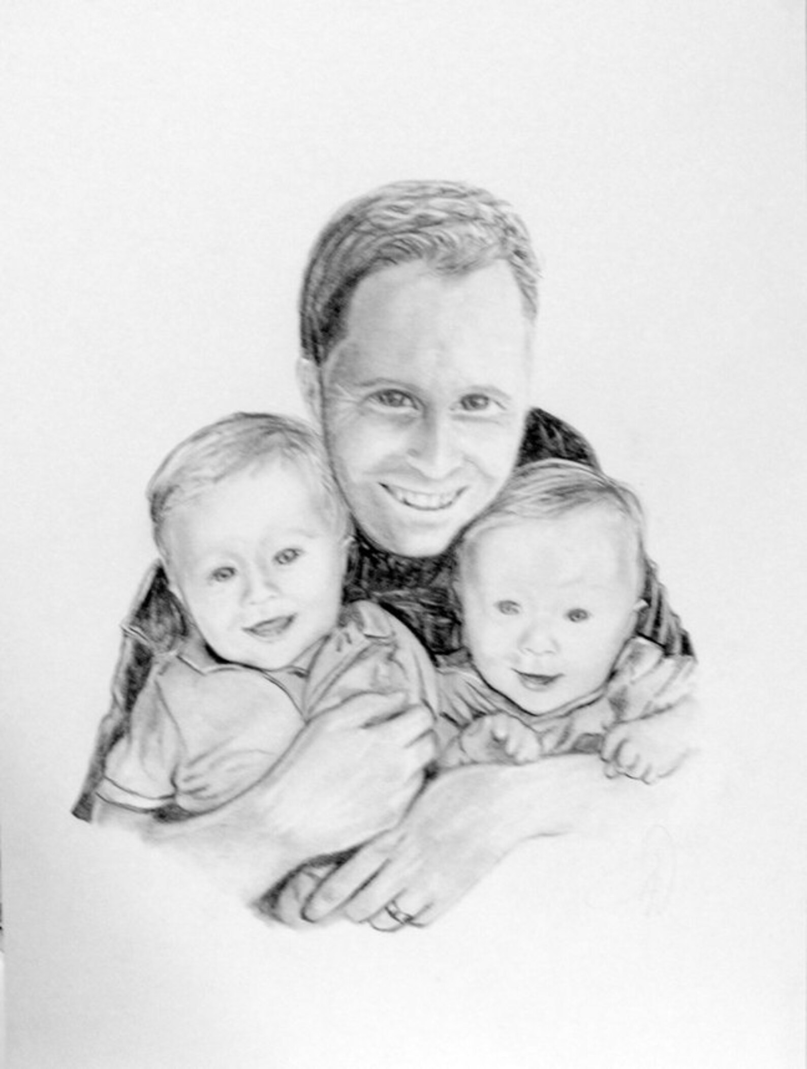 Drawing - Custom Portrait - Pencil - From Photo - Child Portrait, Adult ...