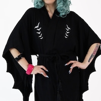 Black Velvet Robe, Vampire Goth Costume, Elegant Overdress - Etsy