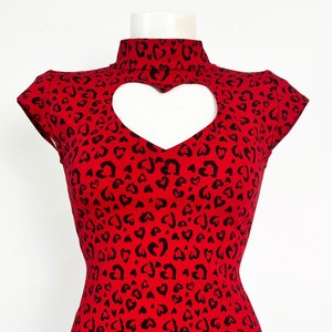 Red Heart Leopard Bad Love Top - Etsy