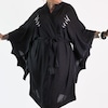 Black Gray Bats Spooky Print Dressing Gown Bathrobe - Etsy