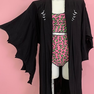Nightfall Black Bat Vintage Robe - Curvy - Etsy