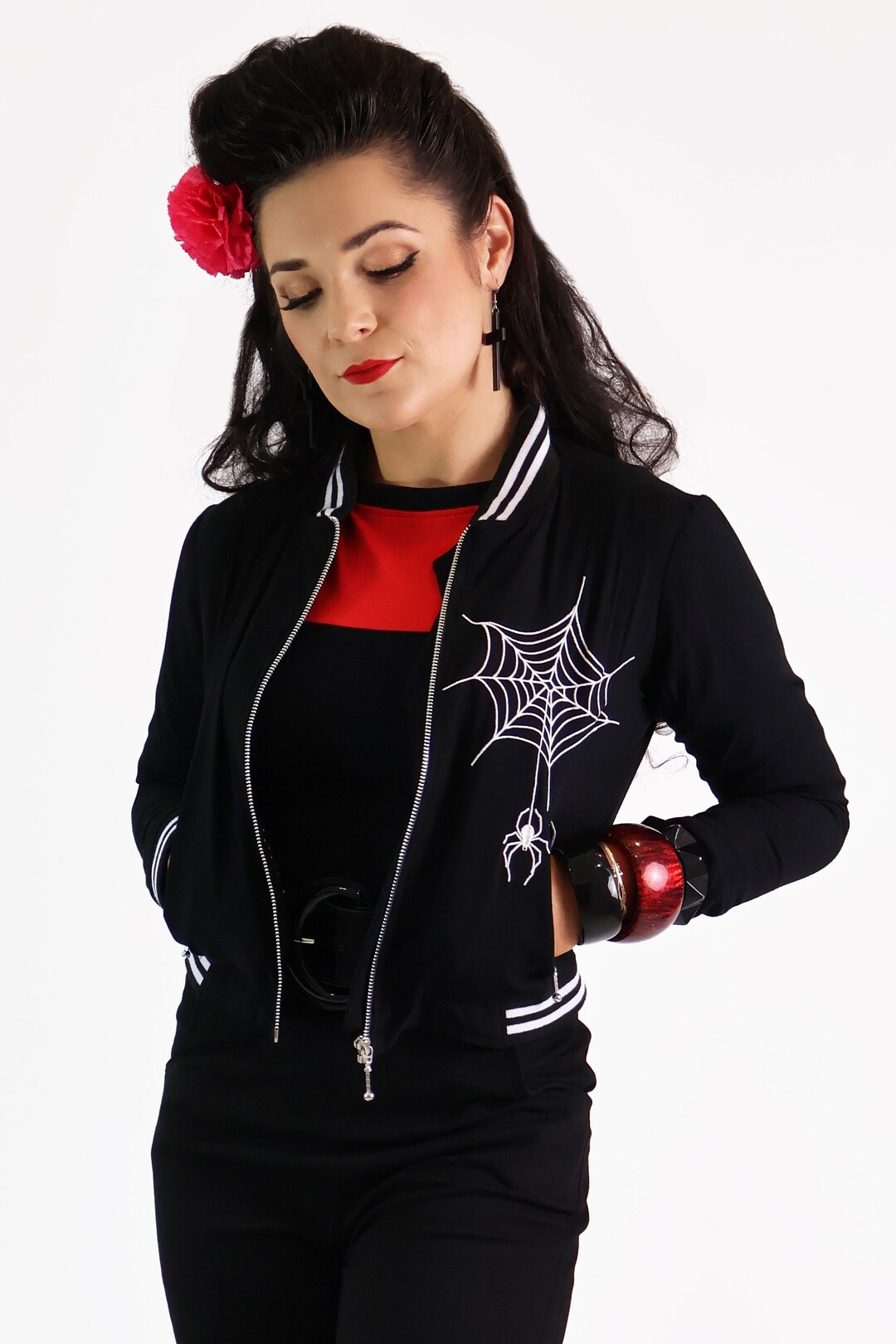 Black Widow Spiderweb Jacket - Etsy