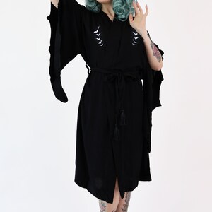 Nightfall Black Bat Vintage Robe - Etsy UK