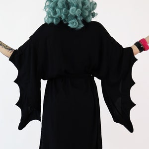 Nightfall Black Bat Vintage Robe - Etsy UK