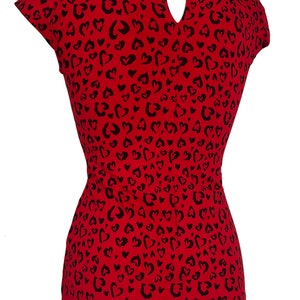 Red Heart Leopard Bad Love Top - Etsy