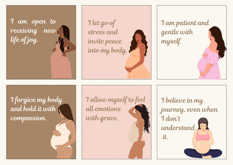 Affirmation Cards for Getting Pregnant, Printable Card Deck for Future ...