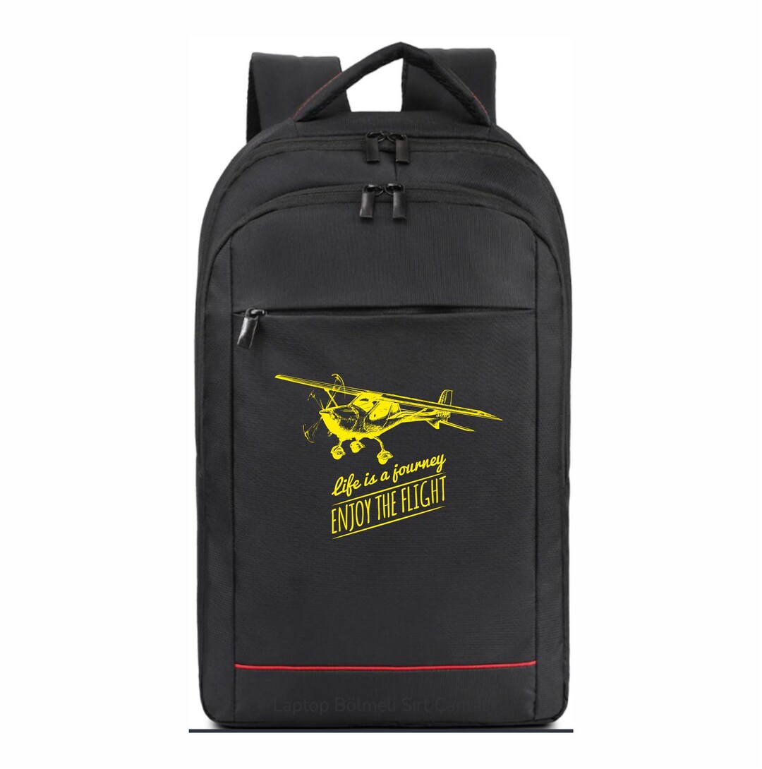 Pilot Backpack - Life is a Journey Enjoy the Flight Quote | Airplane ...