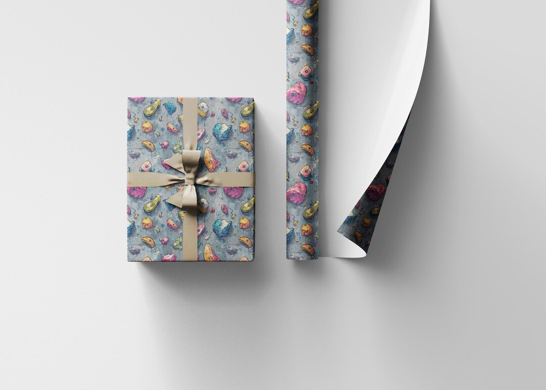 Rock Climbing Wrapping Paper Roll, Perfect Gift Wrap for Outdoor Lovers ...