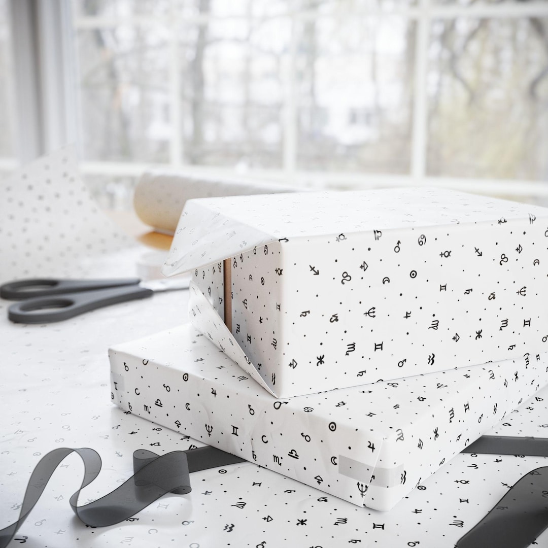 Astrology Zodiac Wrapping Paper Celestial Gift Wrap All Zodiac Signs ...