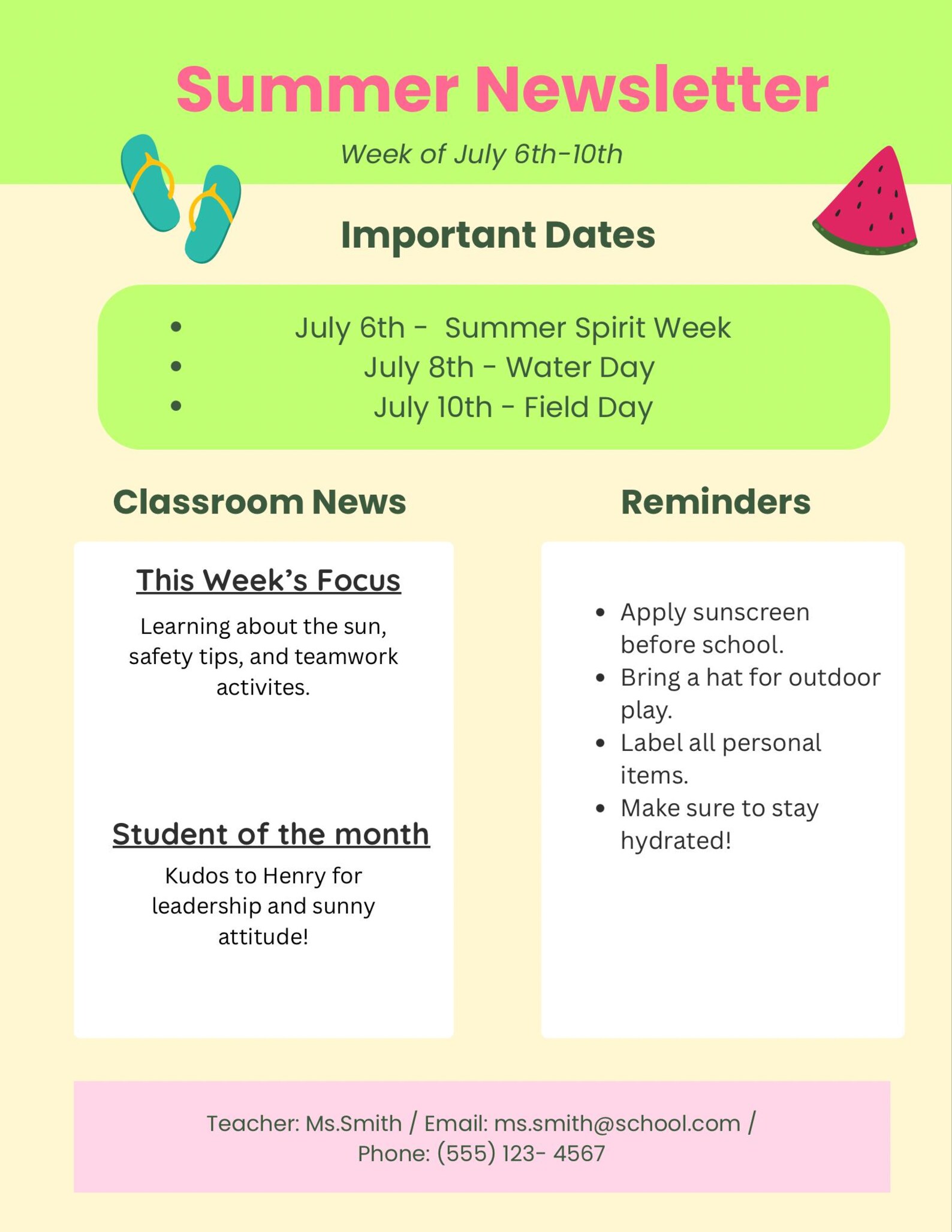 Editable Teacher & Daycare Newsletter Template | Seasonal Printable and ...
